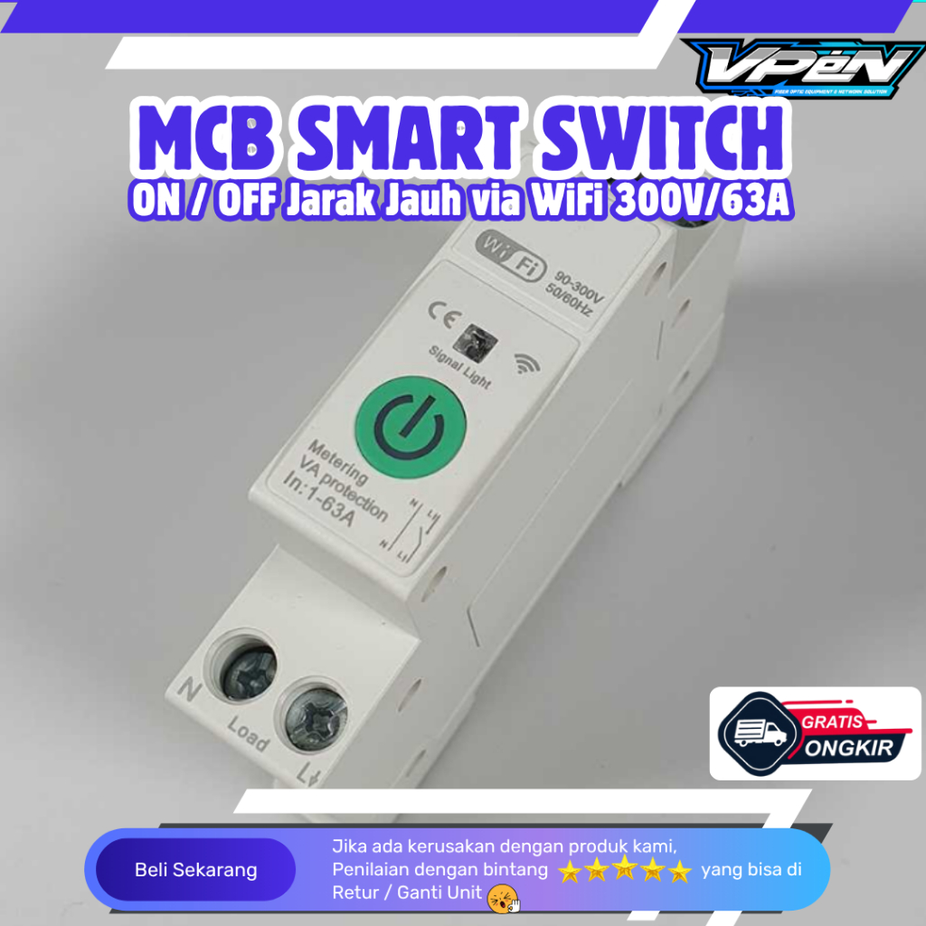 Jual MCB SMART SWITCH bisa ON/OFF Perangkat Listrik dari Luar Kota ...