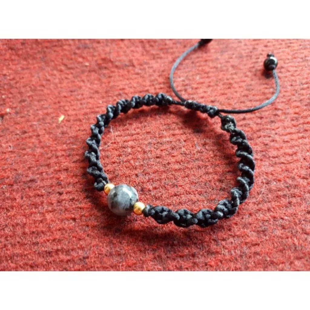 Jual gelang tangan macrame DNA batu alam natural labrador 10 mm ...