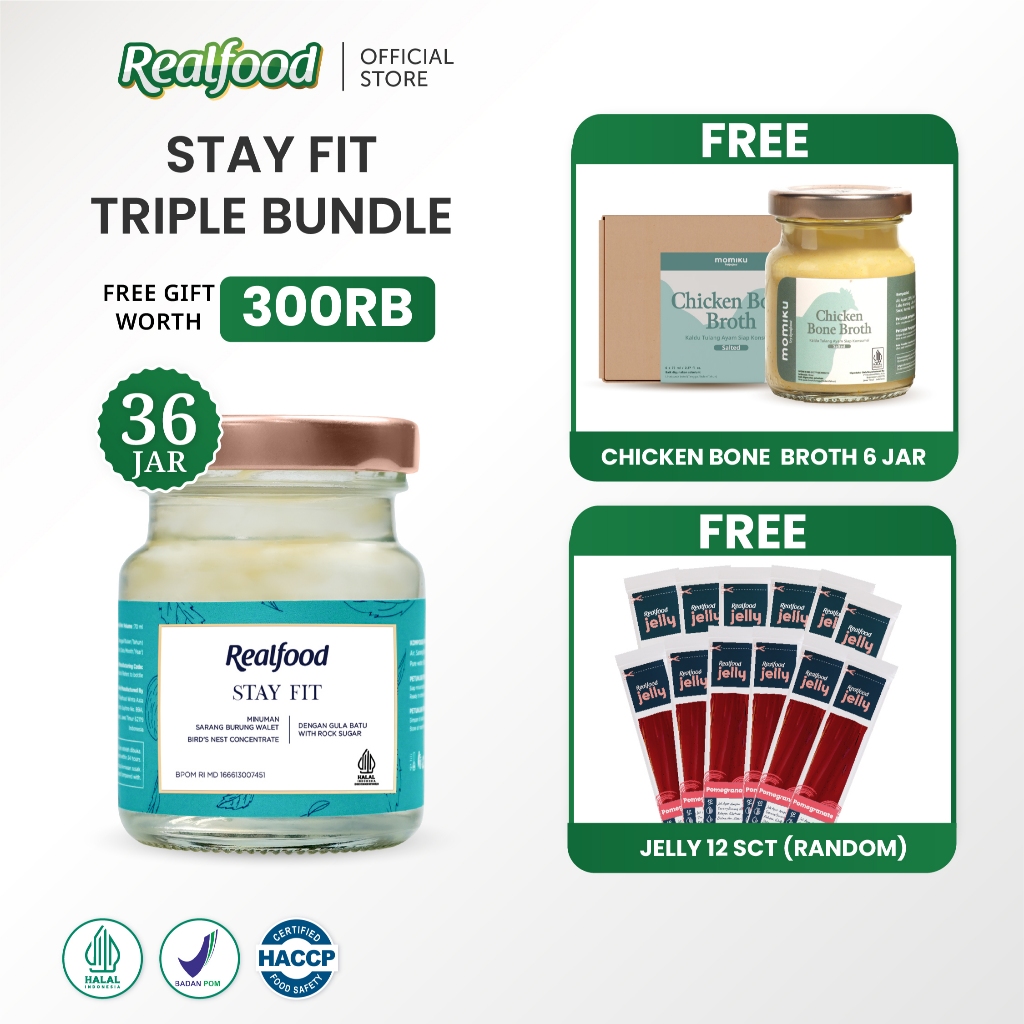 Jual Realfood Bundle Stay Fit Minuman Sarang Burung Walet, 36 Jar ...