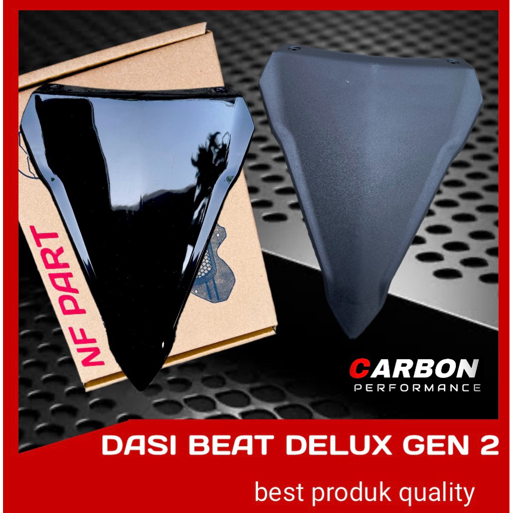 Jual DASI BUTA BEAT DELUX GEN 2 HITAM GLOSY cover front top dasi panel kecil depan beat new ...
