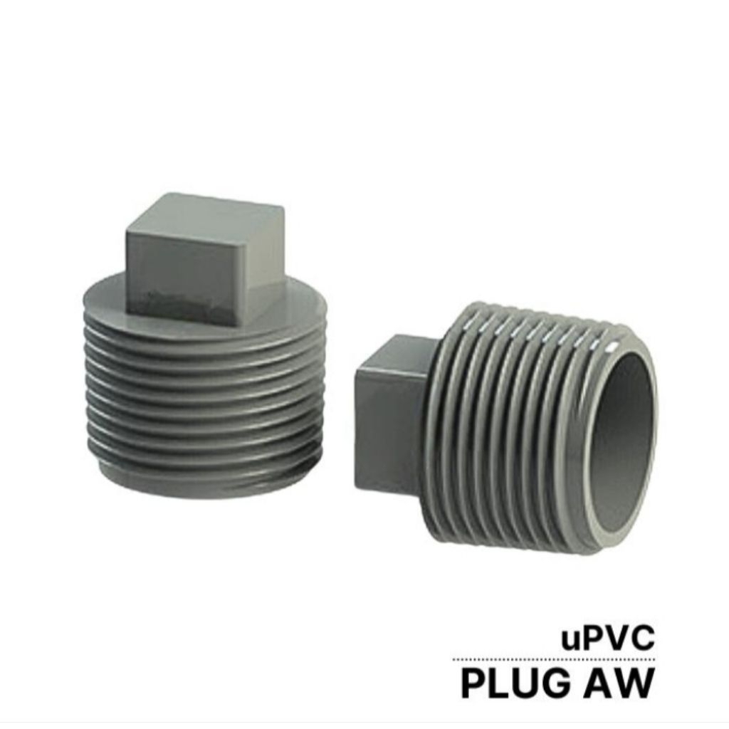 Jual Plug PVC AW 3/4 inch Dop Drat Luar PVC AW 3/4" Cap Drat Luar PVC ...
