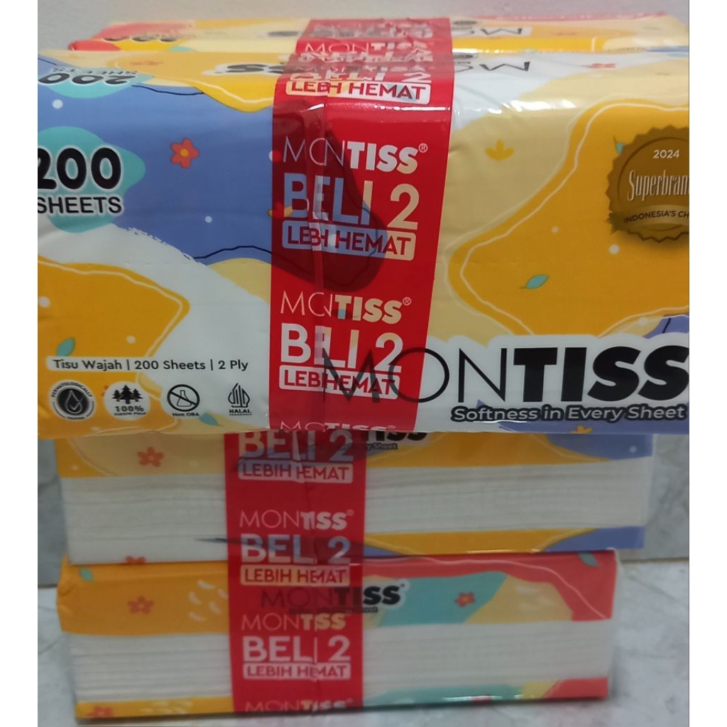 Jual Tissue Montiss 200 sheets | Shopee Indonesia