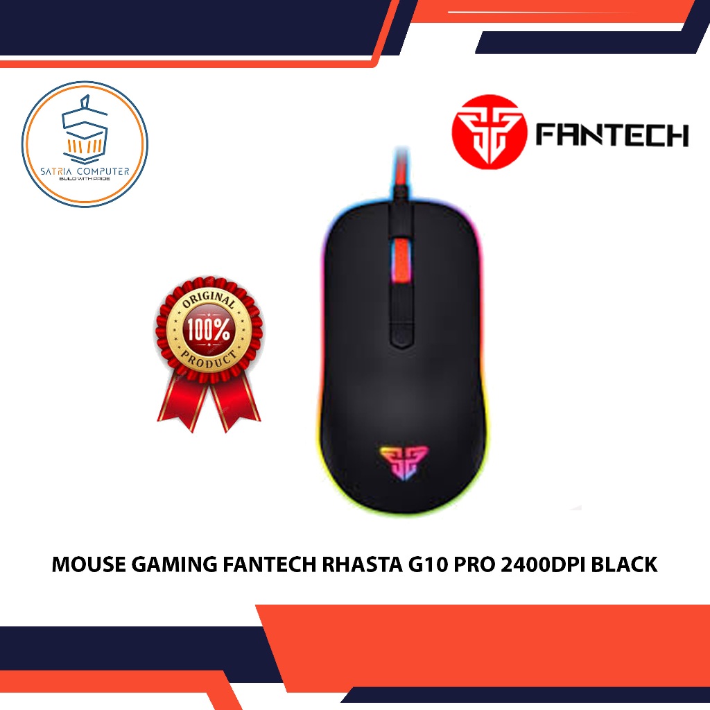 Jual Mouse Gaming FANTECH RHASTA G10 PRO 2400DPI Black | Shopee Indonesia
