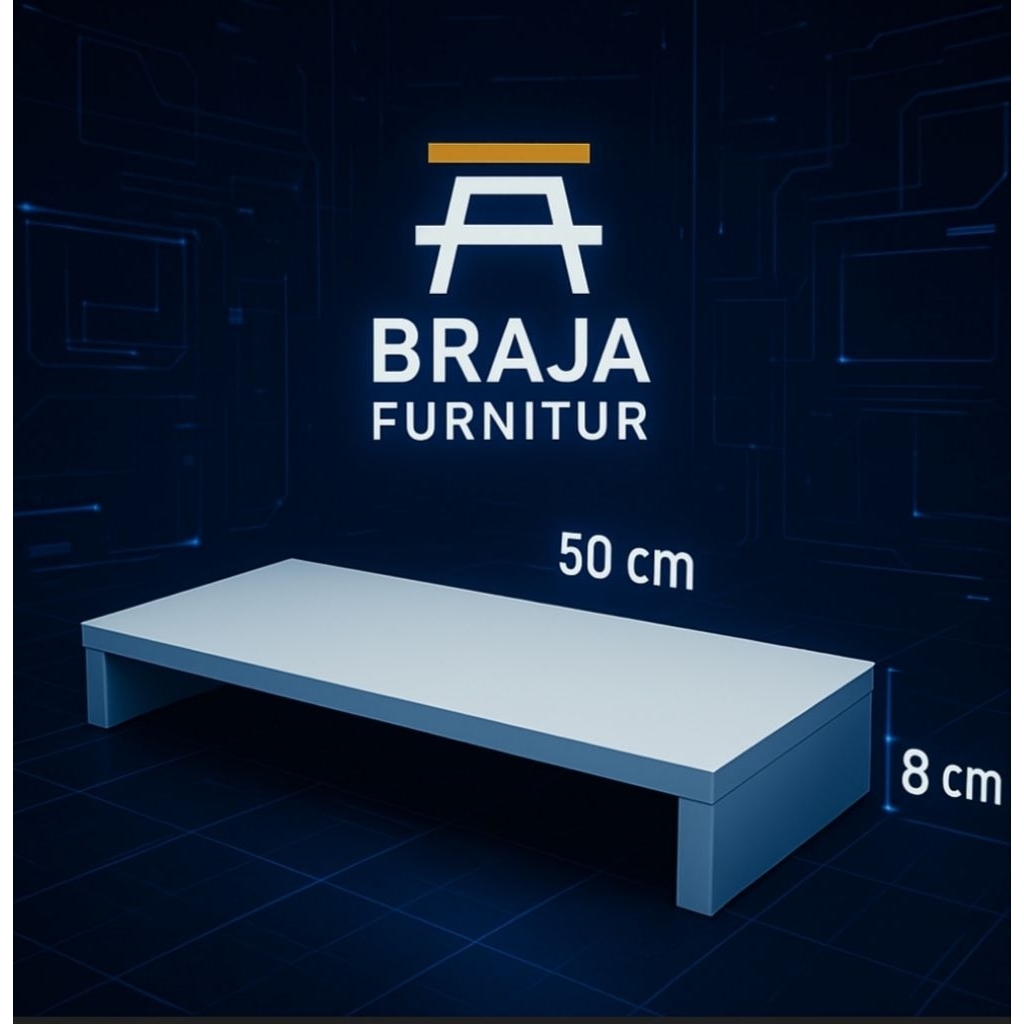 Jual Braja Desk Shelf Kayu (meja komputer) Stand Monitor/Laptop 80x25 ...