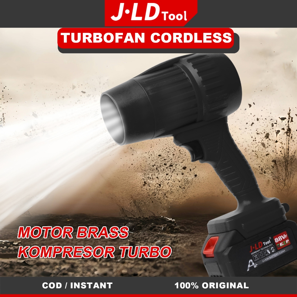 Jual JLD Super Jet Fan Turbo Cordless 1050W Air Turbo Fan Portable ...
