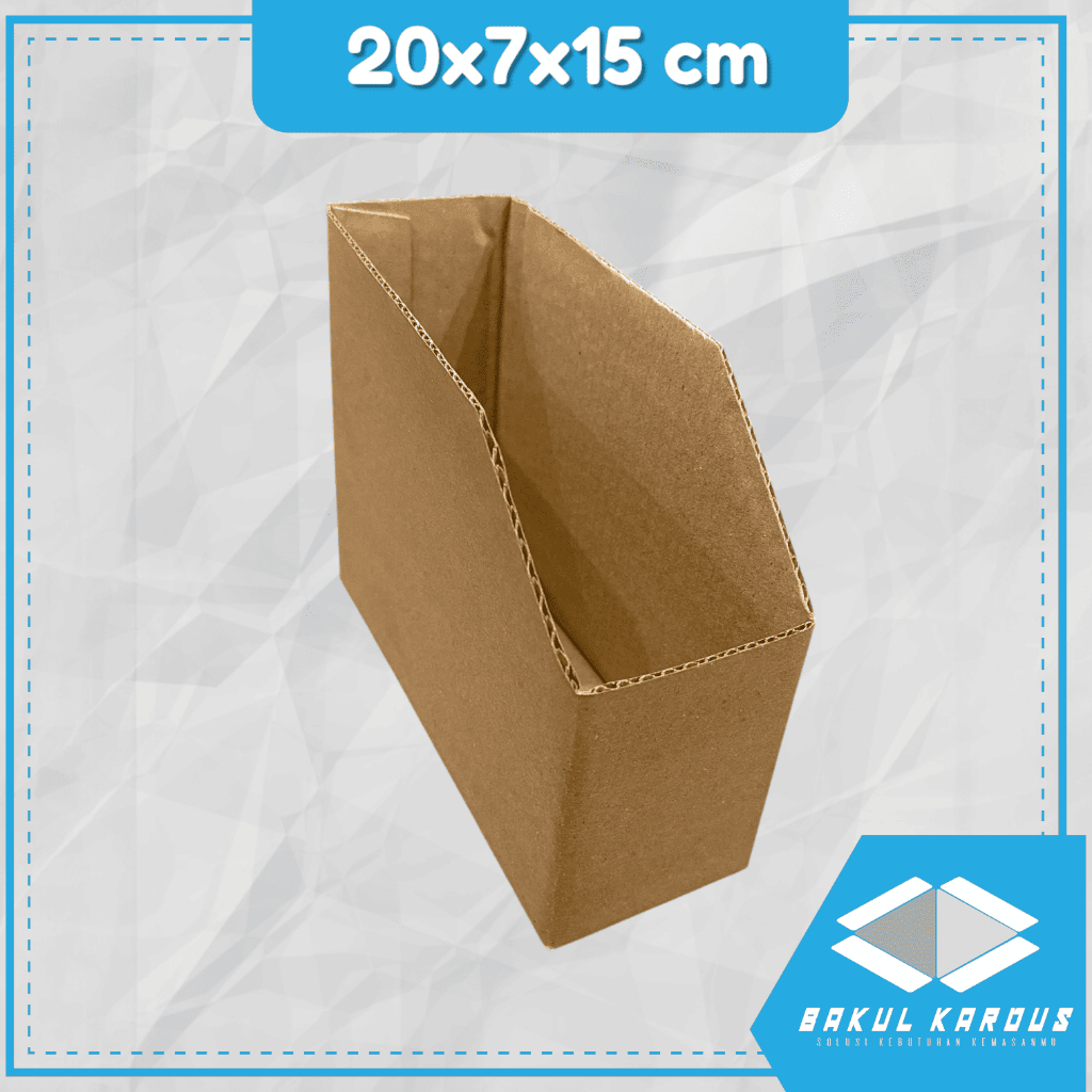 Jual kardus model bin box file ukuran 20x7x15 cm - partisi rak barang ...