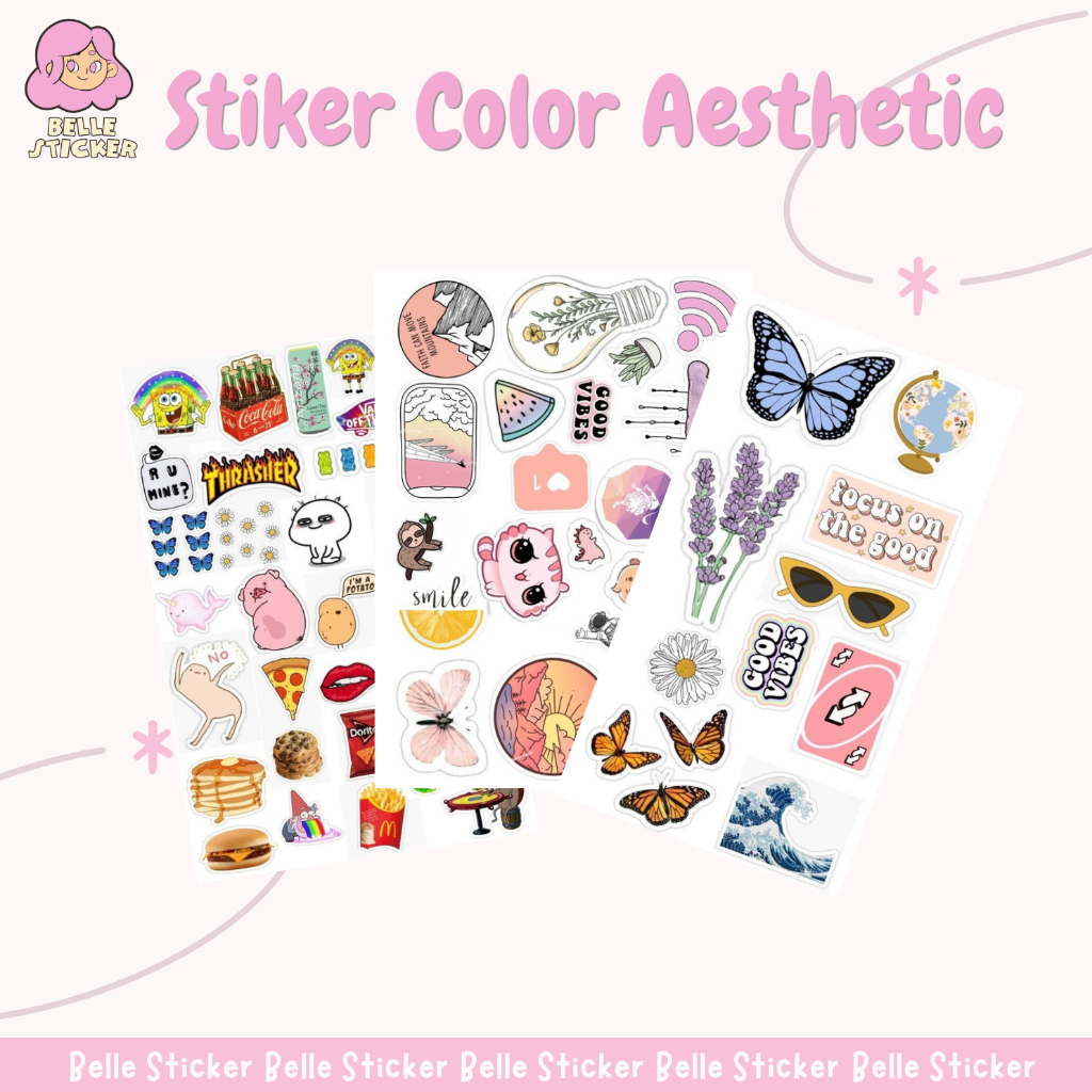 Jual Sticker Aesthetic Lucu Sticker Laptop Mini Sticker Tumblr Sticker ...
