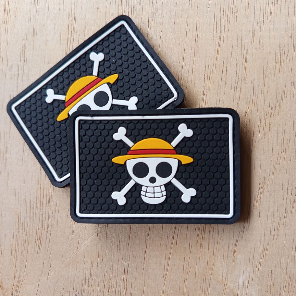 Jual patch rubber logo topi jerami luffy/tempelan emblem aksesoris ...