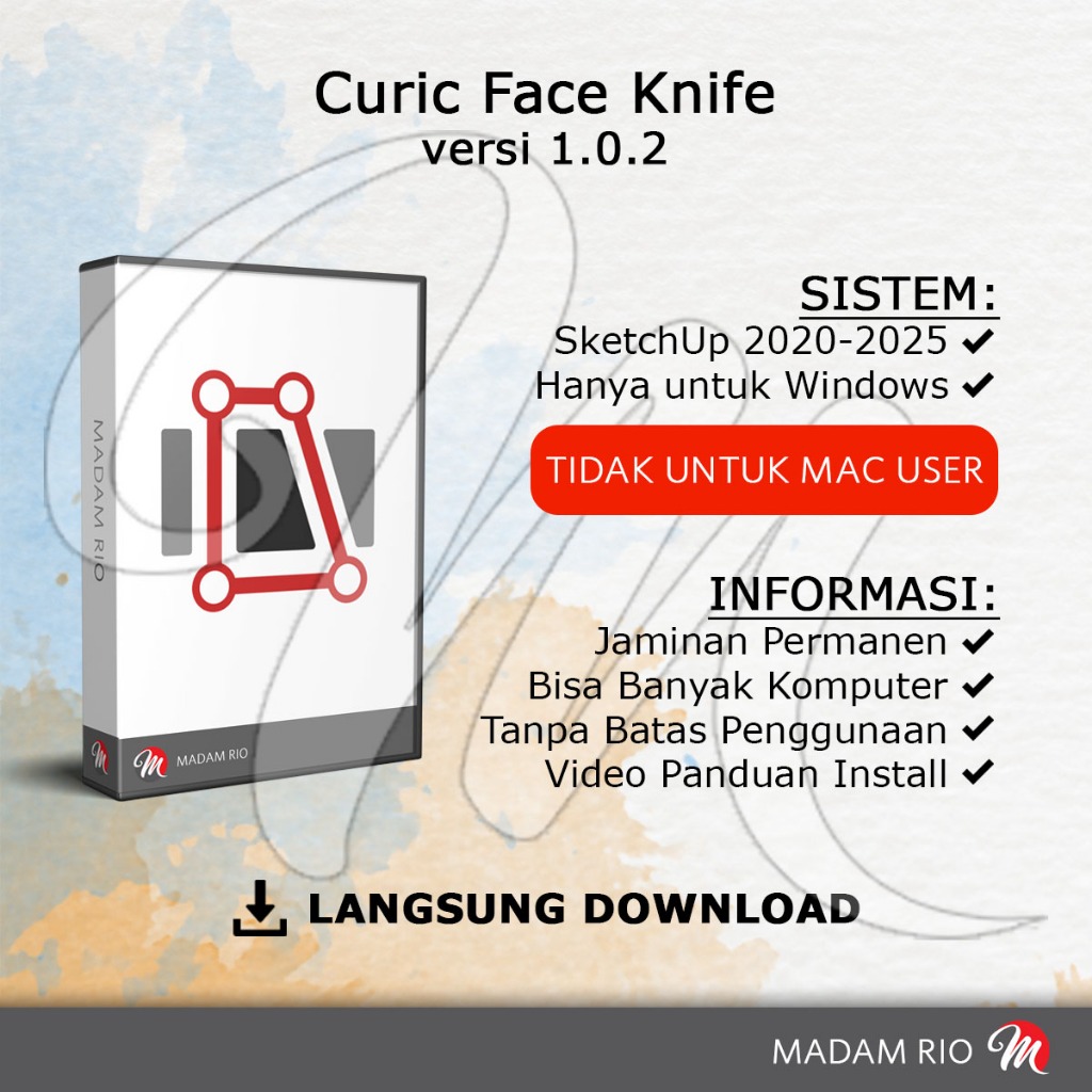 Jual Curic Face Knife Untuk SketchUp Full Versi Permanen | Shopee Indonesia
