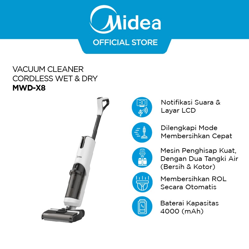 Jual [BEST SELLER] Midea Vacuum Stick Cordless MWD-X6/X8/X10/GX5Pro ...