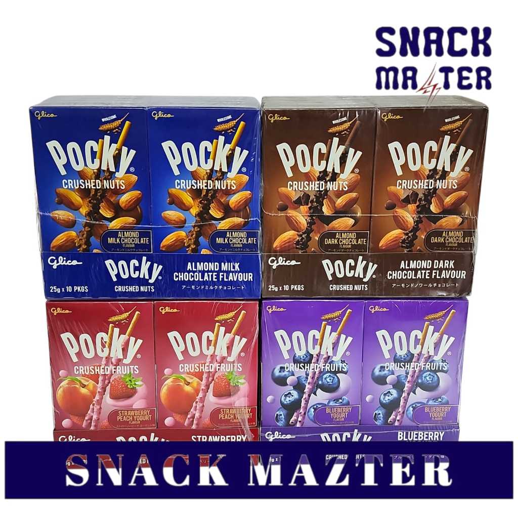 Jual Glico Pocky Crushed Nuts , Crushed Fruit PACK - Netto 38gr x 10 ...