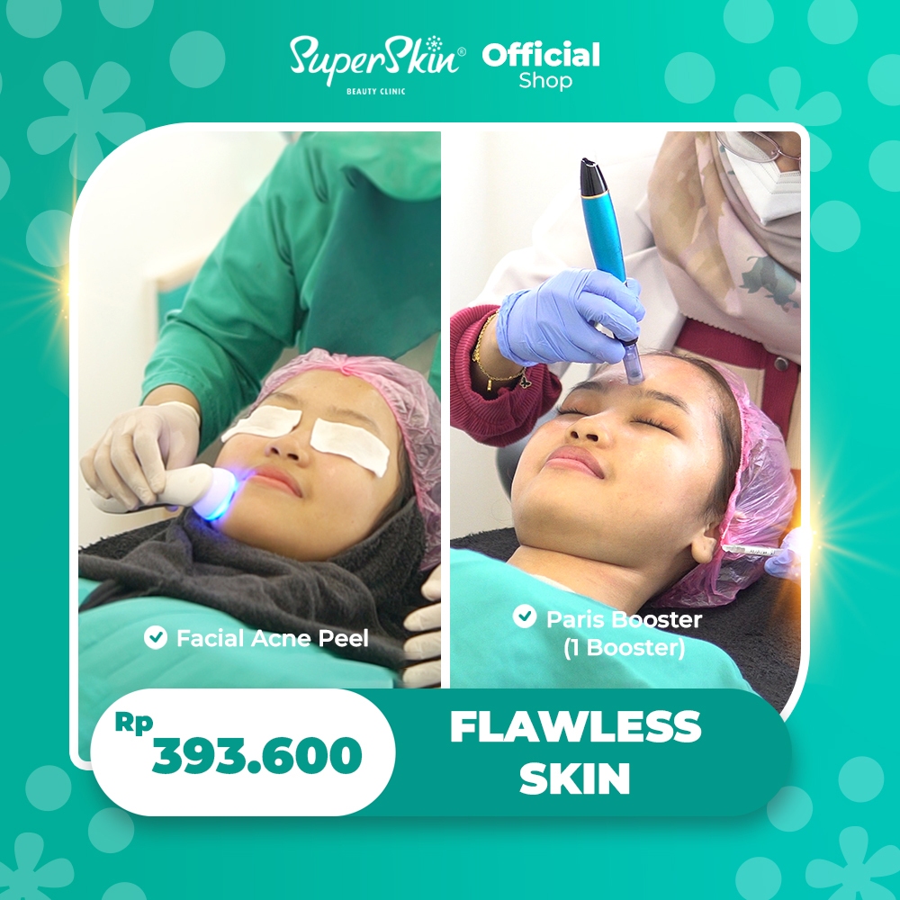 Jual Superskin Paket Flawless: Paris Booster 1 Serum, Facial Acne Peel ...