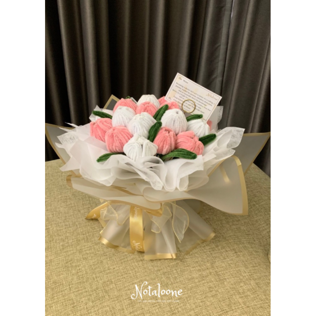 Jual Notaloone - Fully Bloom Tulip Mercy Flower Bouquet Kado Wisuda ...