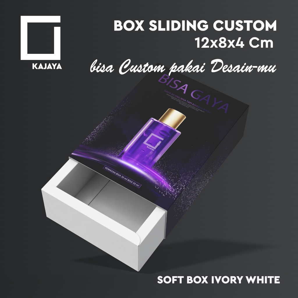 Jual Box Sliding Custom 12x8x4 cm Botol Parfum Lelabu Lacos 30 ml T ...