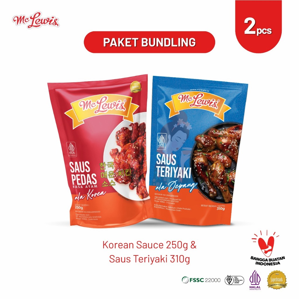 Jual [Paket Bundle] Mc Lewis Saus Teriyaki 310gr + Mc Lewis Saus Pedas ...
