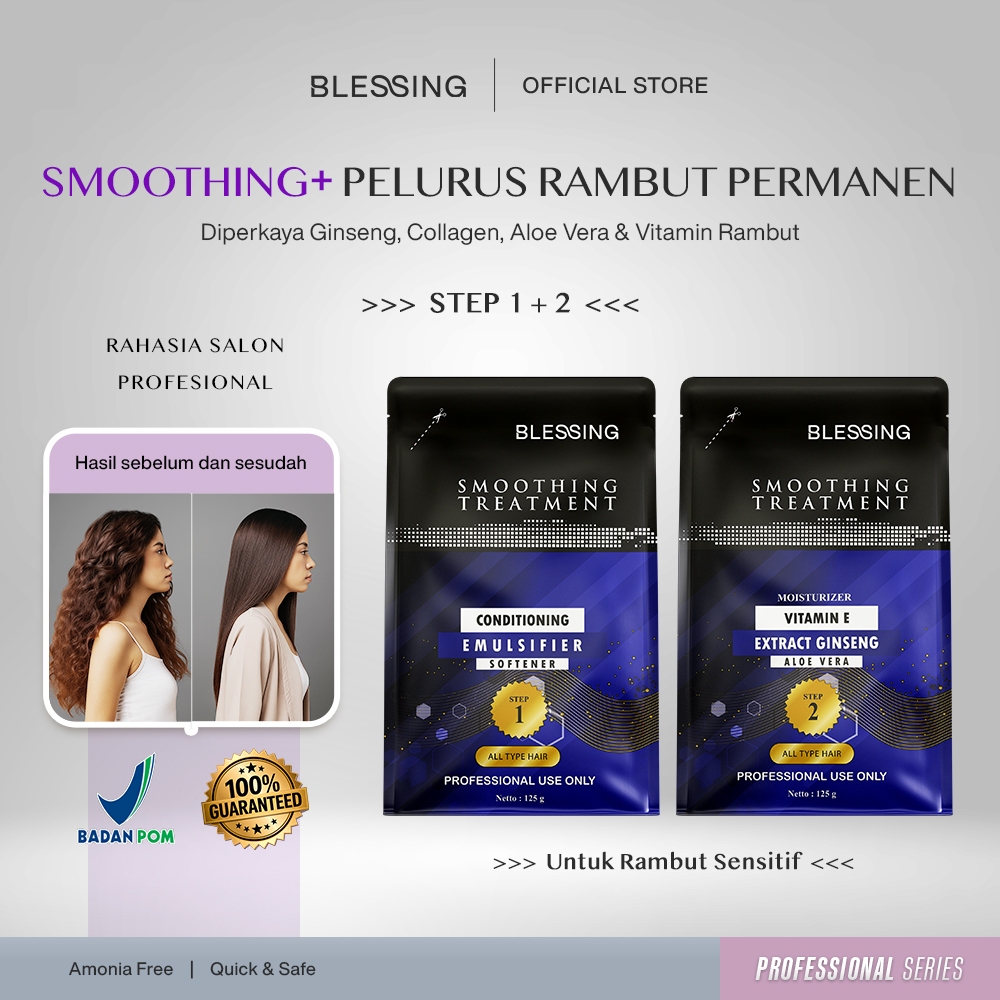 Jual BLESSING Smoothing Treatment Obat Pelurus Rambut Rebonding ...