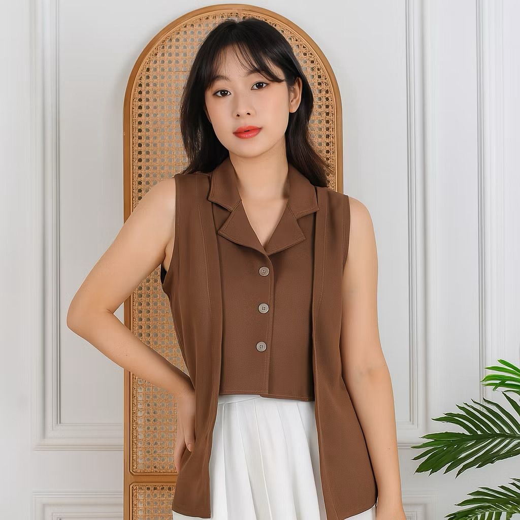Jual OSSO - Mecca Vest Outer Rompi Wanita Kekinian Korean Style ...