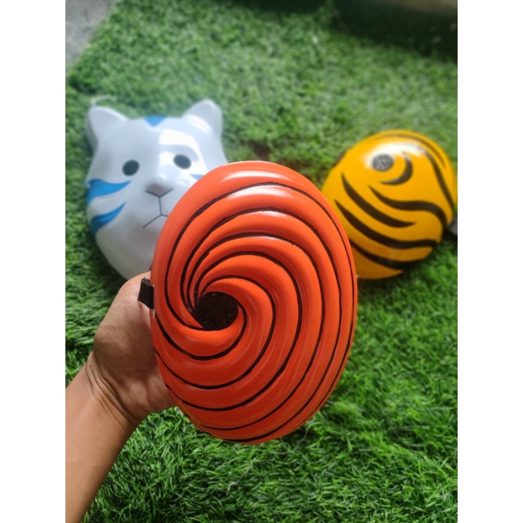 Jual topeng uciha Obito - topeng obito uchiha oranye - topeng Tobi ...