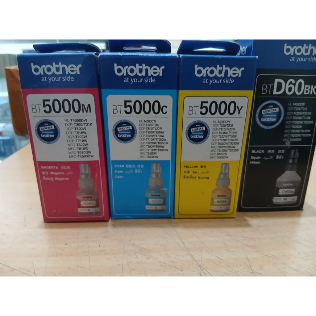 Jual TINTA BROTHER BT 5000 DAN DT D60 ORIGINAL 1 SET | Shopee Indonesia