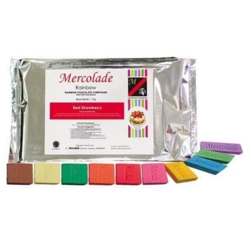 Jual Mercolade Rainbow Compound Coklat Batang Blok Warna Warni 1 KG ...