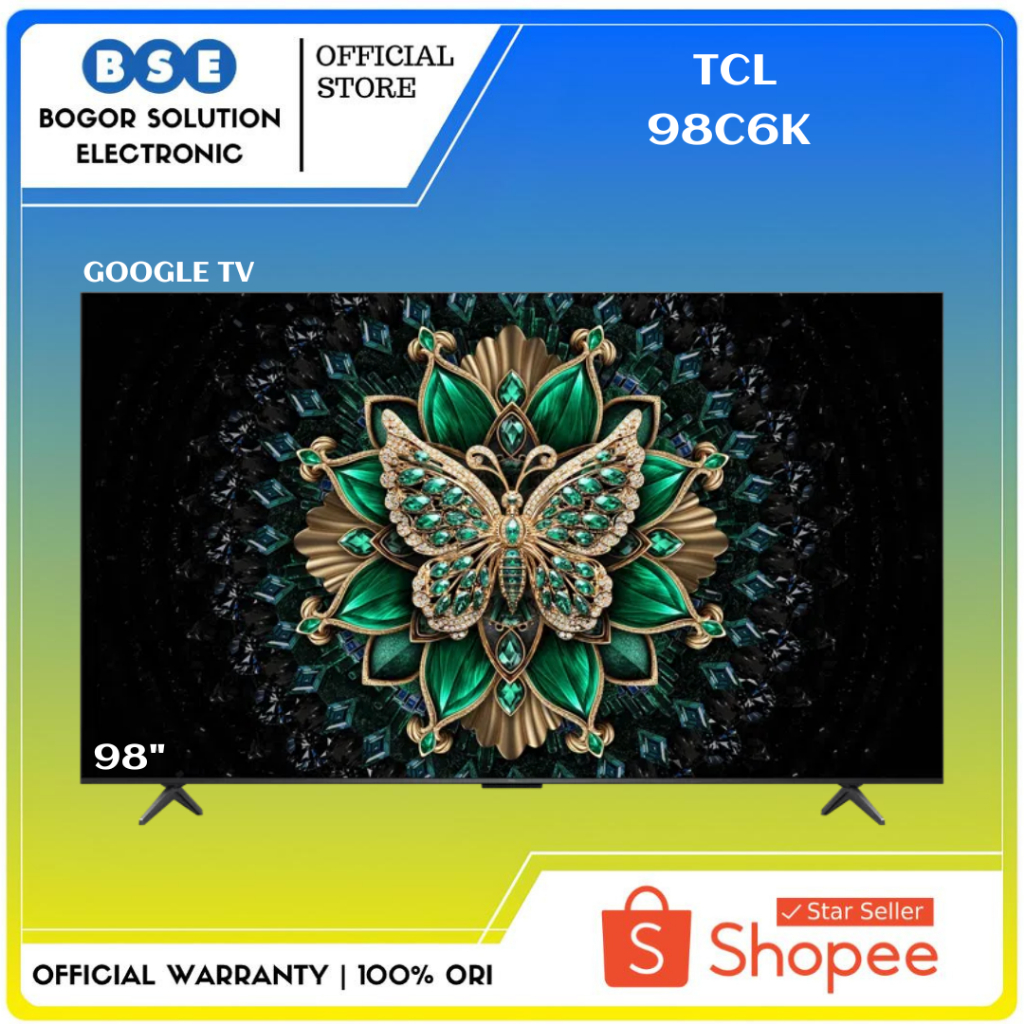 Jual QD-Mini LED TV TCL 98 Inch C6K Premium Smart TV Google TV QLED TCL ...