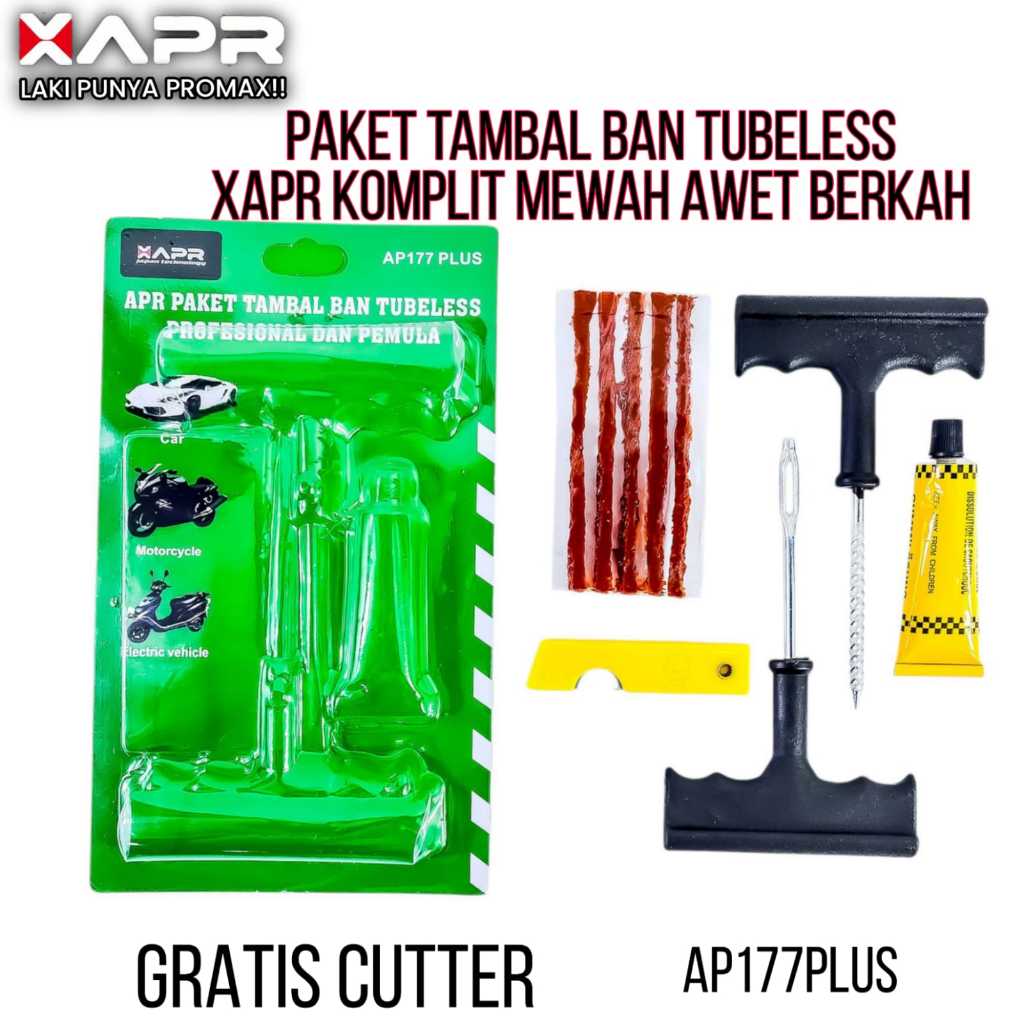 Jual CUCI GUDANG Paket tambal ban TUBELESS alat nambal ban bocor APR ...