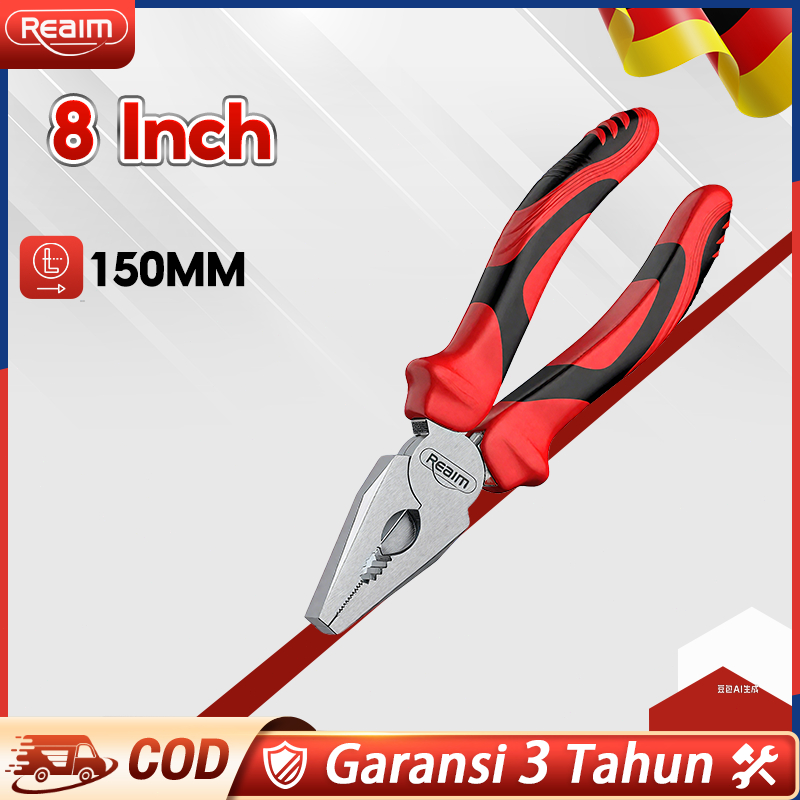 Jual REAIM 8 Inch Tang Kombinasi 8 Inchi Linesman Pliers Tang Potong ...