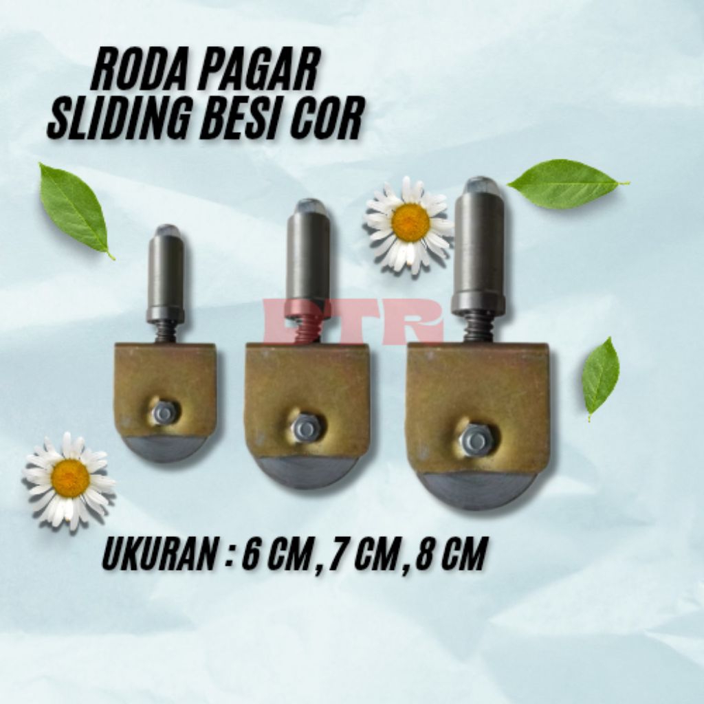 Jual Roda pagar sliding besi cor ukuran 6 cm, 7 cm, 8 cm rel tikung ...