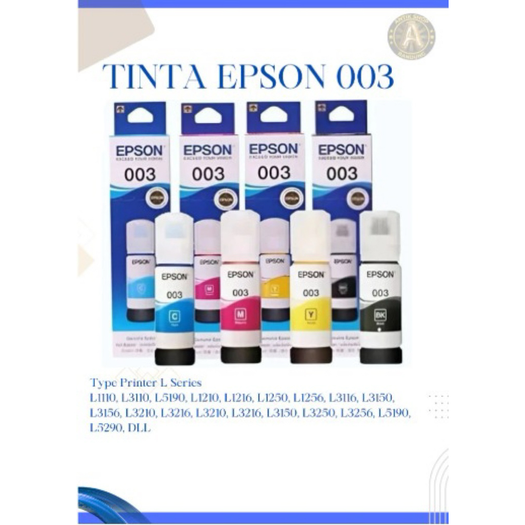 Jual Tinta Epson 003 untuk Type Printer L Series Ukuran 65ML | Shopee ...