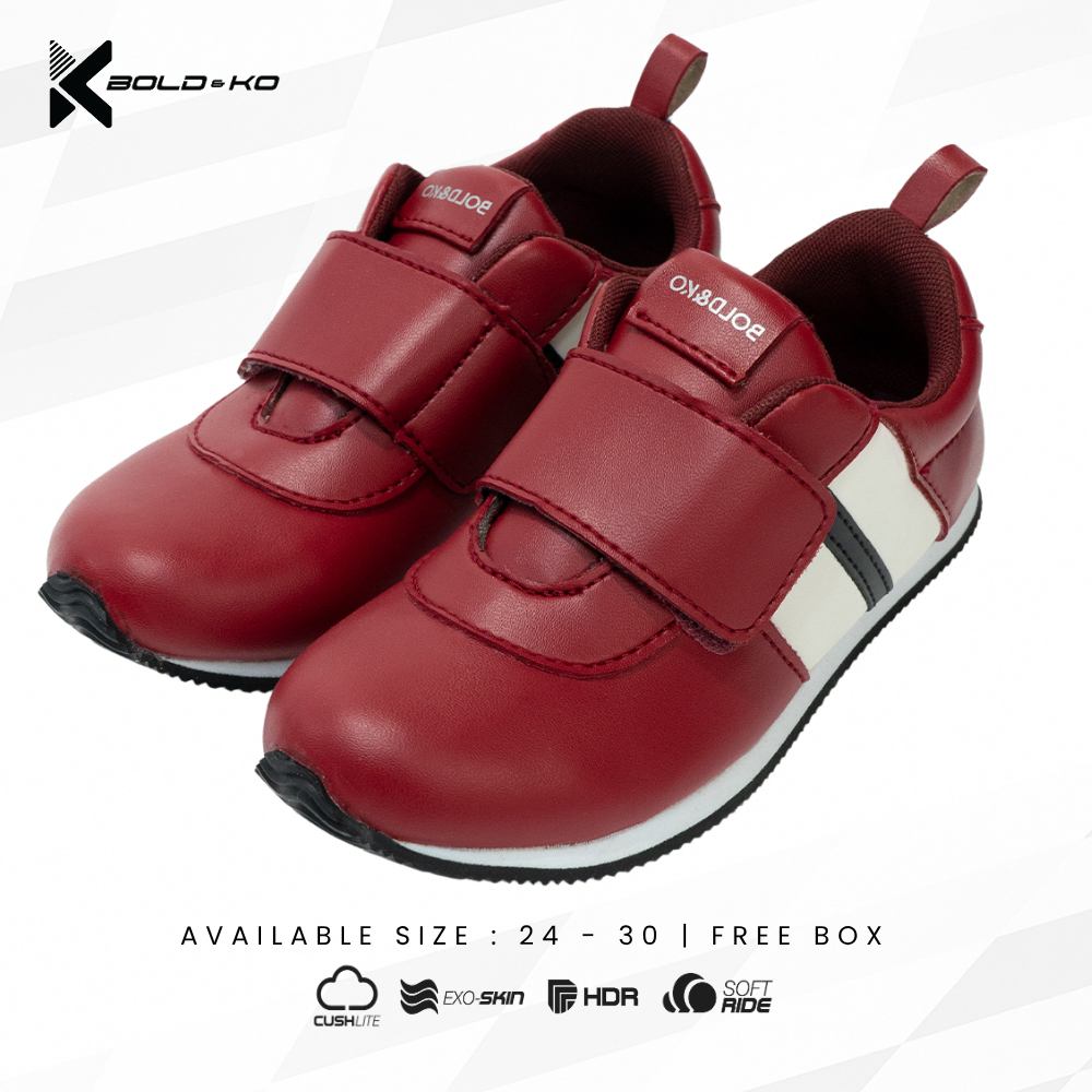 Jual BOLD&KO Simon Merah Sepatu Anak Premium /Sepatu Anak Laki - Laki ...