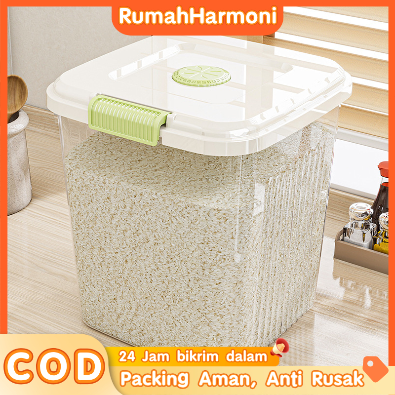 Jual tempat beras tempat beras 10 kg estetik storage tempat beras 5 kg ...