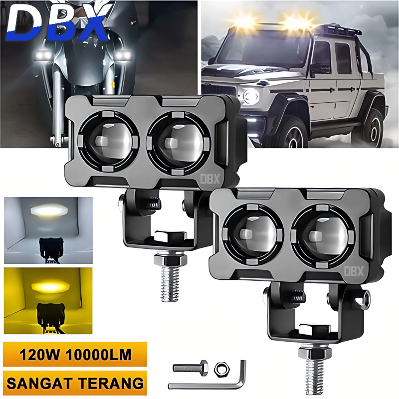 Jual LAMPU TEMBAK SOROT SQL 2 LED MATA LASER PUTIH - KUNING WATERPROFF ...