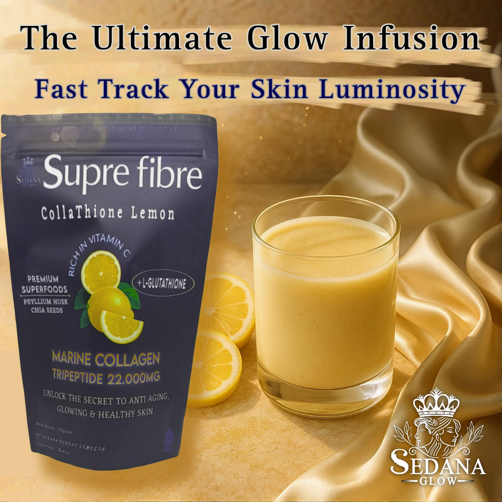 Jual SUPRE FIBRE Lemon Collagen Glutathione – Fiber Drink Diet, Minuman ...