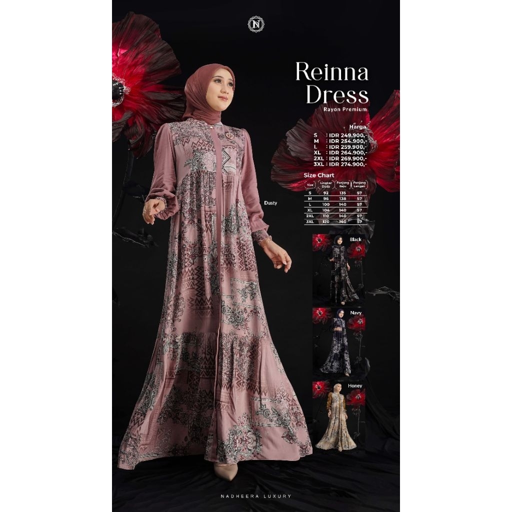 Jual NEW REINNA DRESS & MIDI DRESS NADHEERA ORI BEST SELLER | Shopee Indonesia
