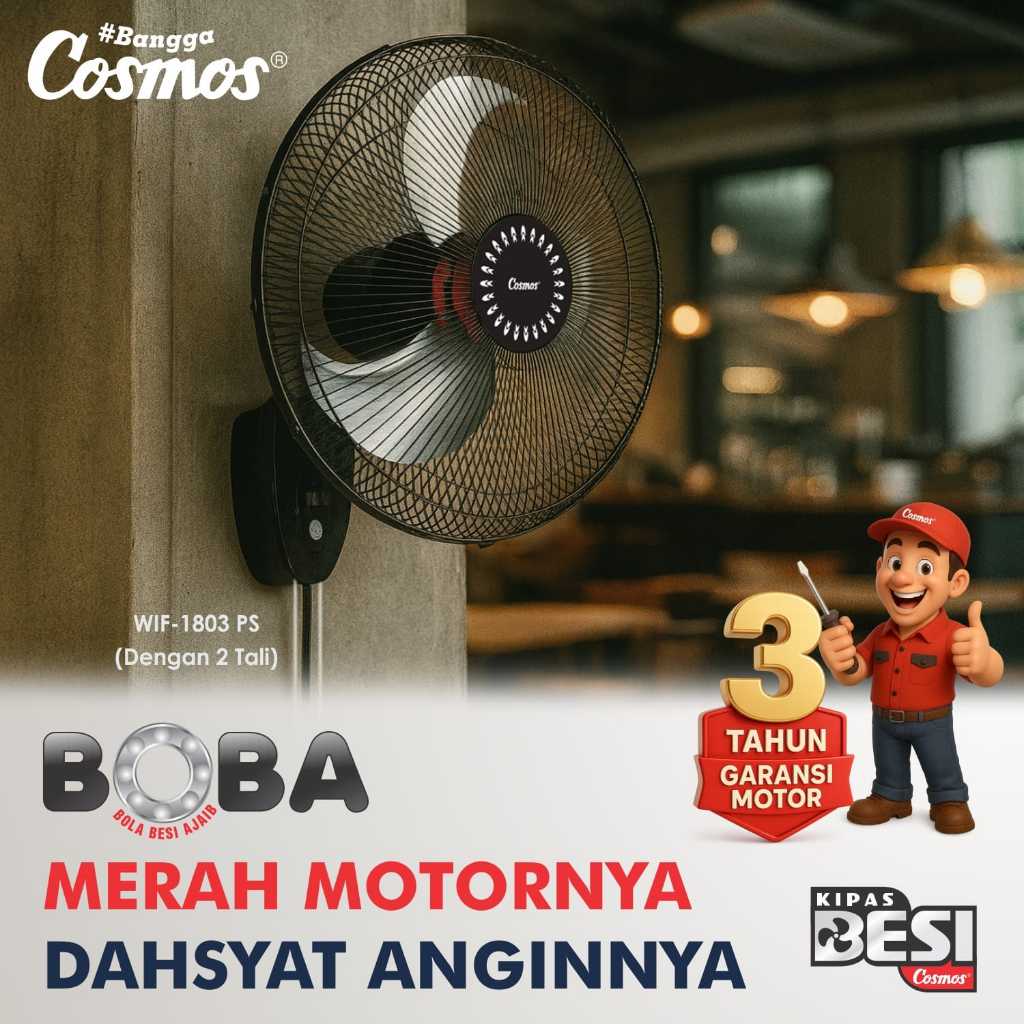 Jual Cosmos Kipas Angin Wall Fan WIF- 1803 PS | Shopee Indonesia