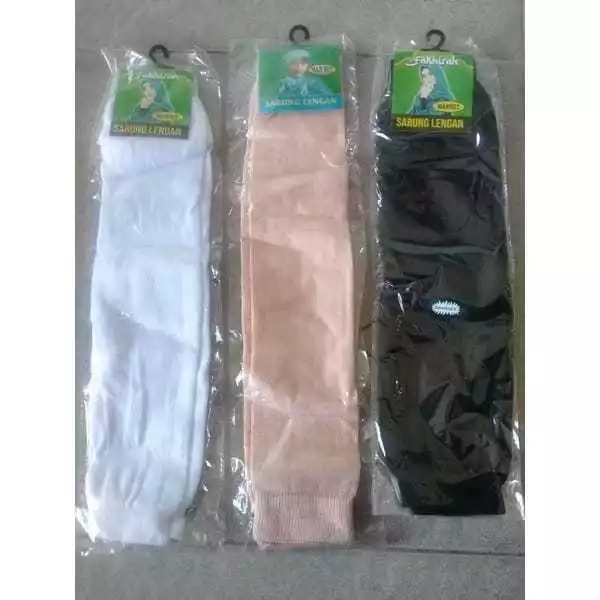 Jual Manset Lengan Hitam, Krim , Putih Polos Cowok Dan Cewek 2 pasang ...
