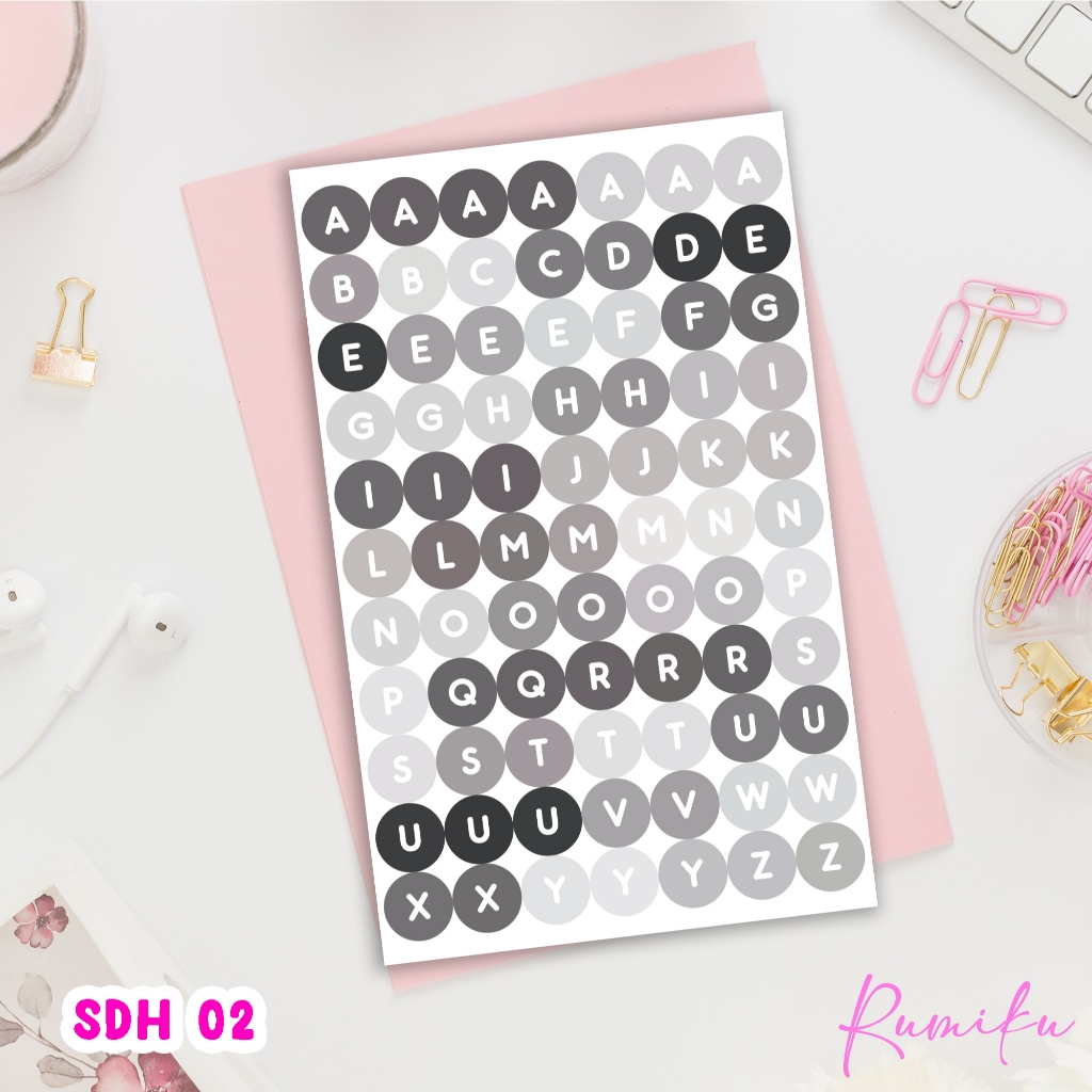 Jual Sticker Deco Huruf / Sticker Jurnal Huruf / Aesthetic / Letter ...