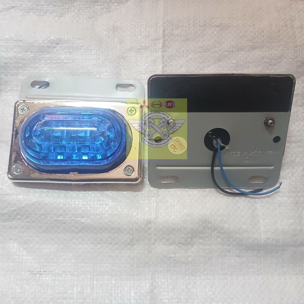 Jual Lampu Variasi LED Lampu Bak Samping Truck Universal ( biru merah ...