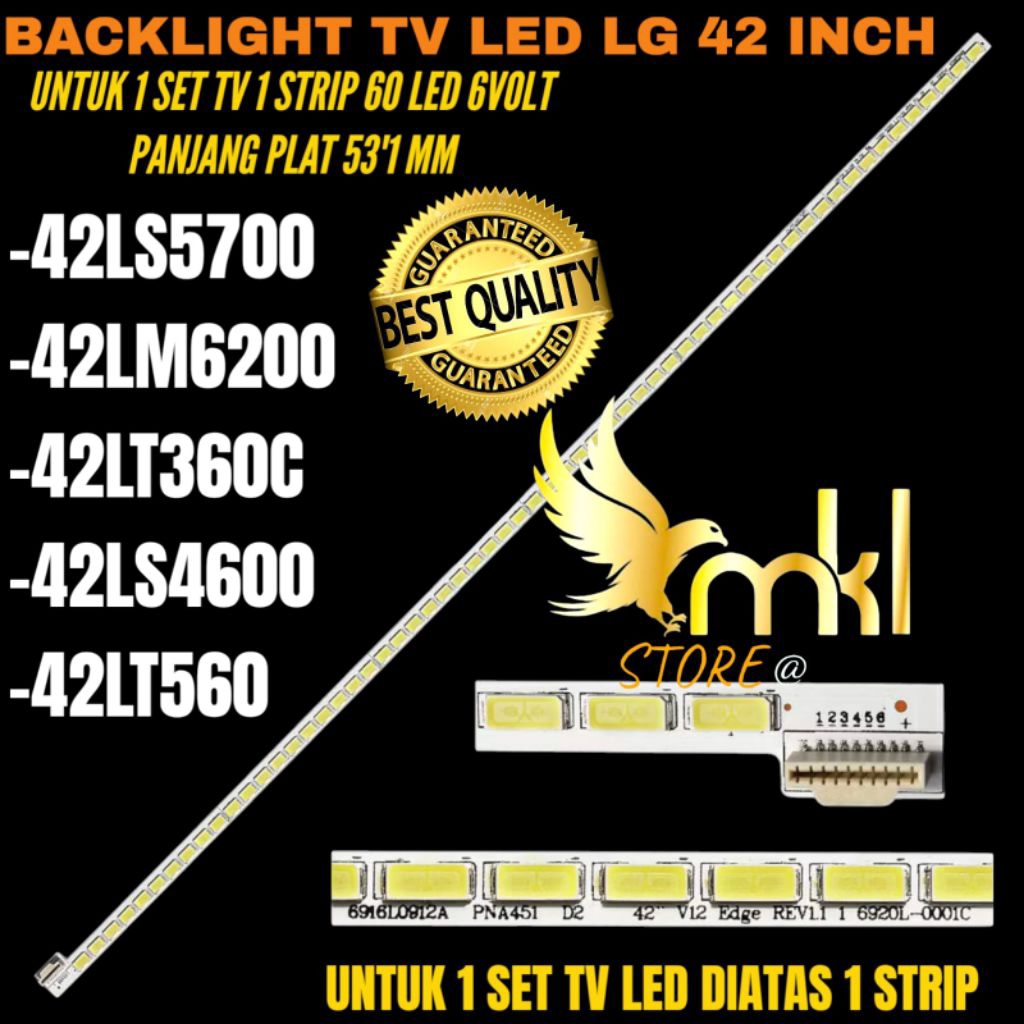 Jual BACKLIGHT TV LED LG 42 INCH 42LS5700- 42LM6200- 42LT360C- 42LS4600 ...