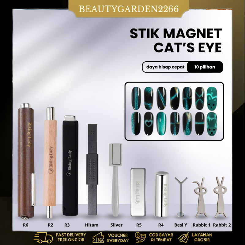 Jual 【 COD 】 Stick magnet Nail Art Efek Cat Eyes/Magnet Bulat/Stick ...