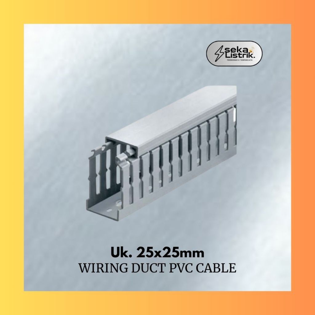 Jual kabel cable duct dak wiring 25x25 mm lubang abu abu 1.7 meter ...