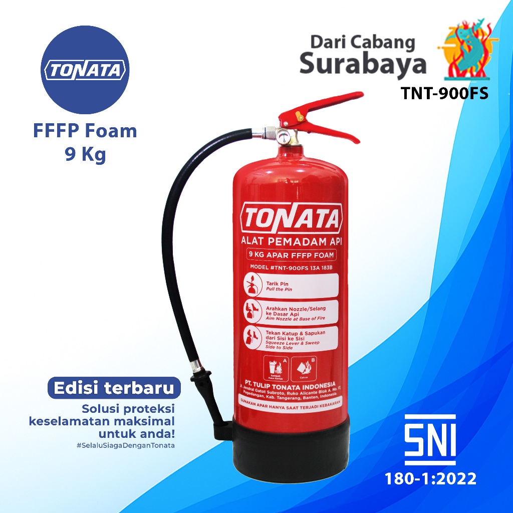 Jual APAR FFFP Foam 9 Kg Tonata / Set Komplit | Shopee Indonesia