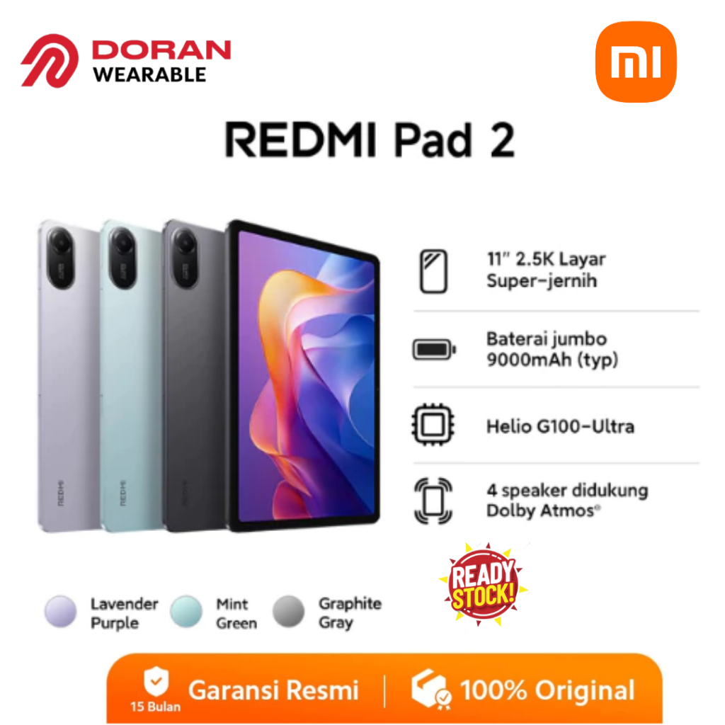 Jual Xiaomi Redmi Pad 2 4/128GB MediaTek Helio G100-Ultra - Garansi ...