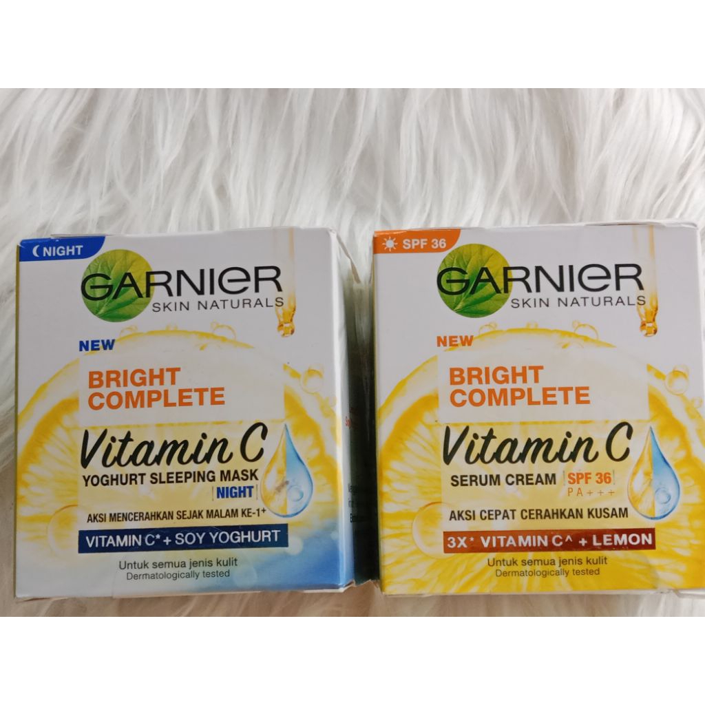 Jual garnier bright complete vitamin c Spf 36+++Day+night 50gr | Shopee ...