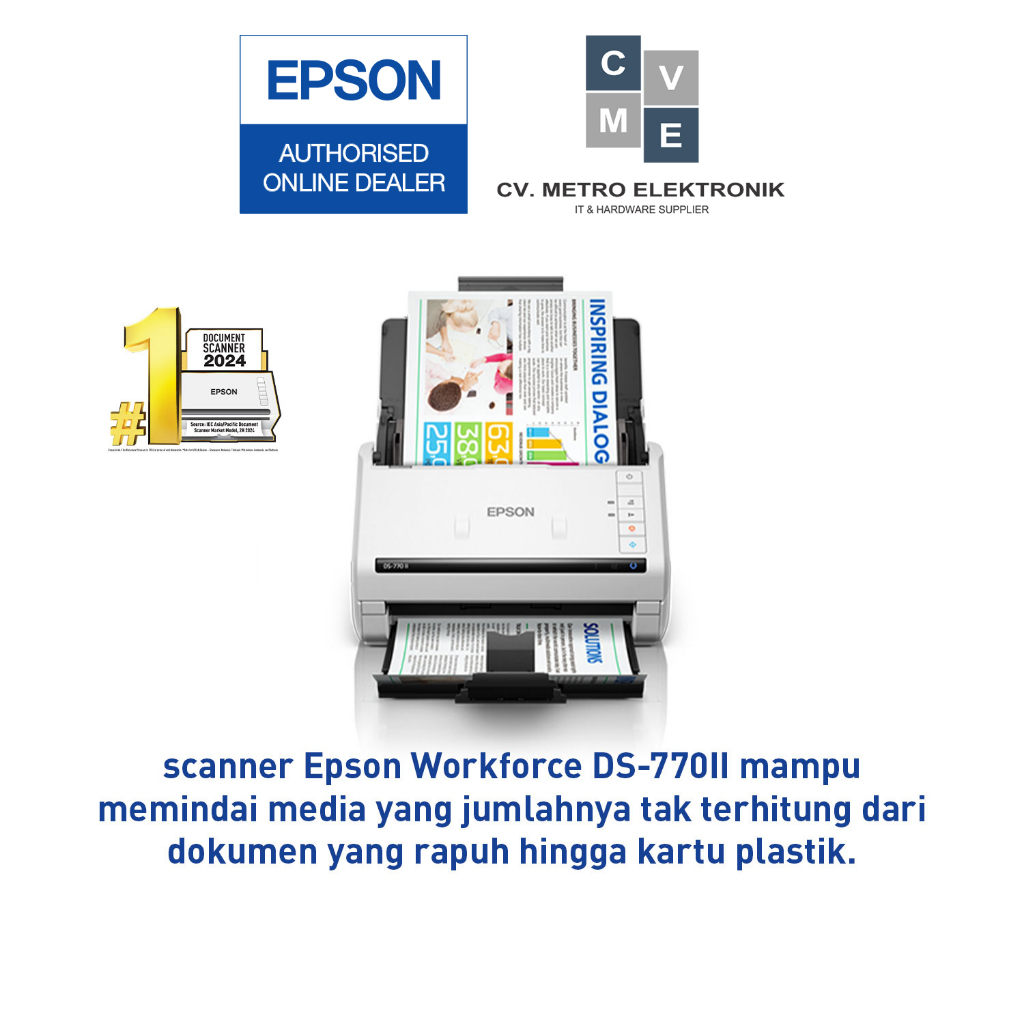 Jual Scanner Epson DS-770II DS-770 II DS770II DS770 II DS 770 II A3 USB ...