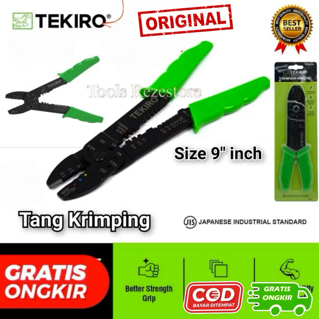 Jual TEKIRO TANG CRIMPING 9 INCH ORIGINAL TOOLS tang krimping tang skun ...