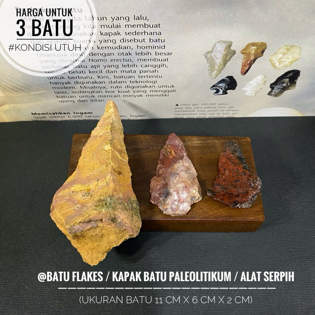 Jual Kapak Batu Paleolitikum C23 atau Batu Flakes Purba atau Alat ...