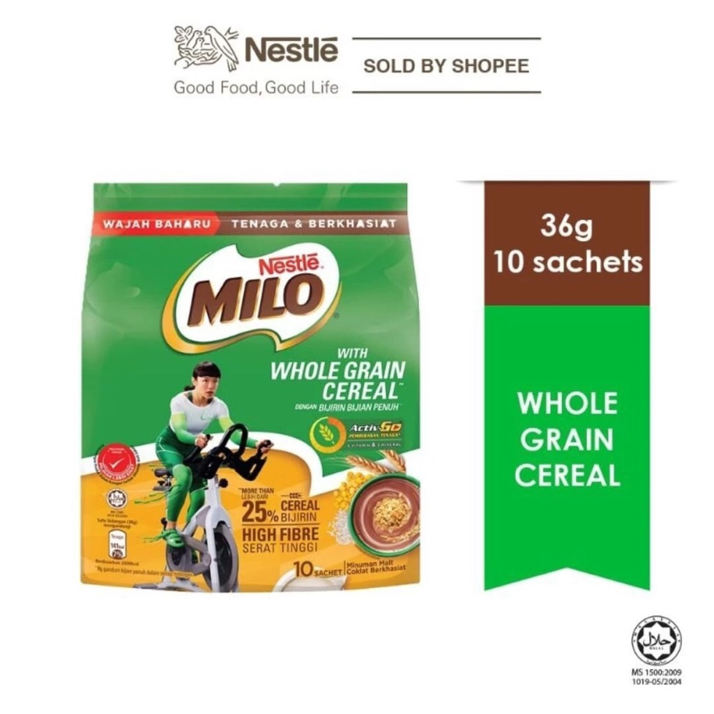 Jual NESTLE MILO Activ-Go Whole Grain Sereal Import (36g x 10 sachet ...