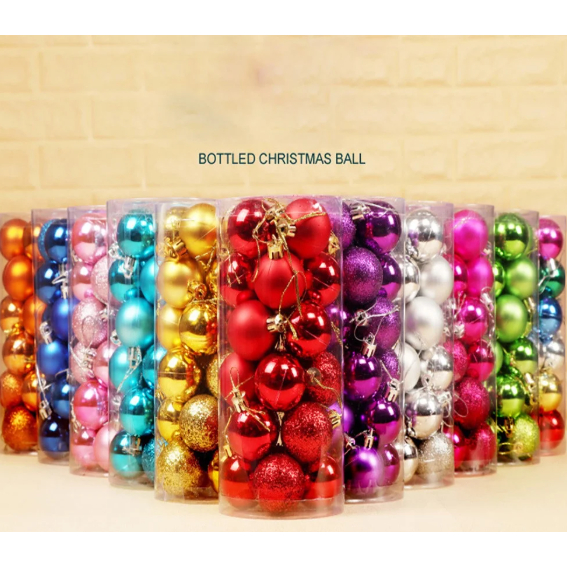 Jual Hiasan Bola Natal Ukuran 3cm Isi 12pcs 6cm Isi 6pcs / Christmas ...