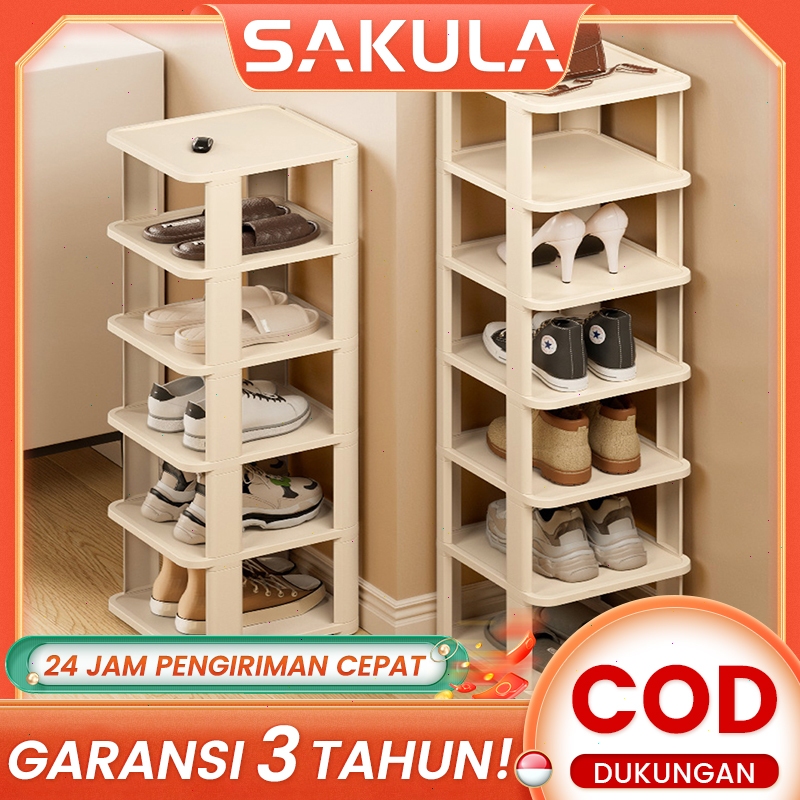 Jual Sakula Rak Sepatu Serbaguna Tempat Sandal Susun Rak Sandal Plastik ...